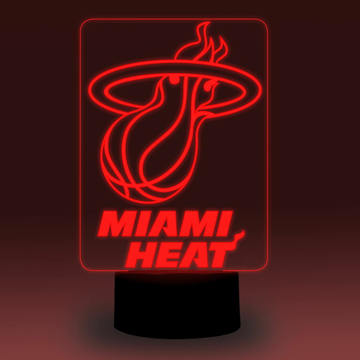 Miami Heat Miami HEAT 3D LED lámpa (7 színű, fekete talp) NBA 6.990 Ft 1309