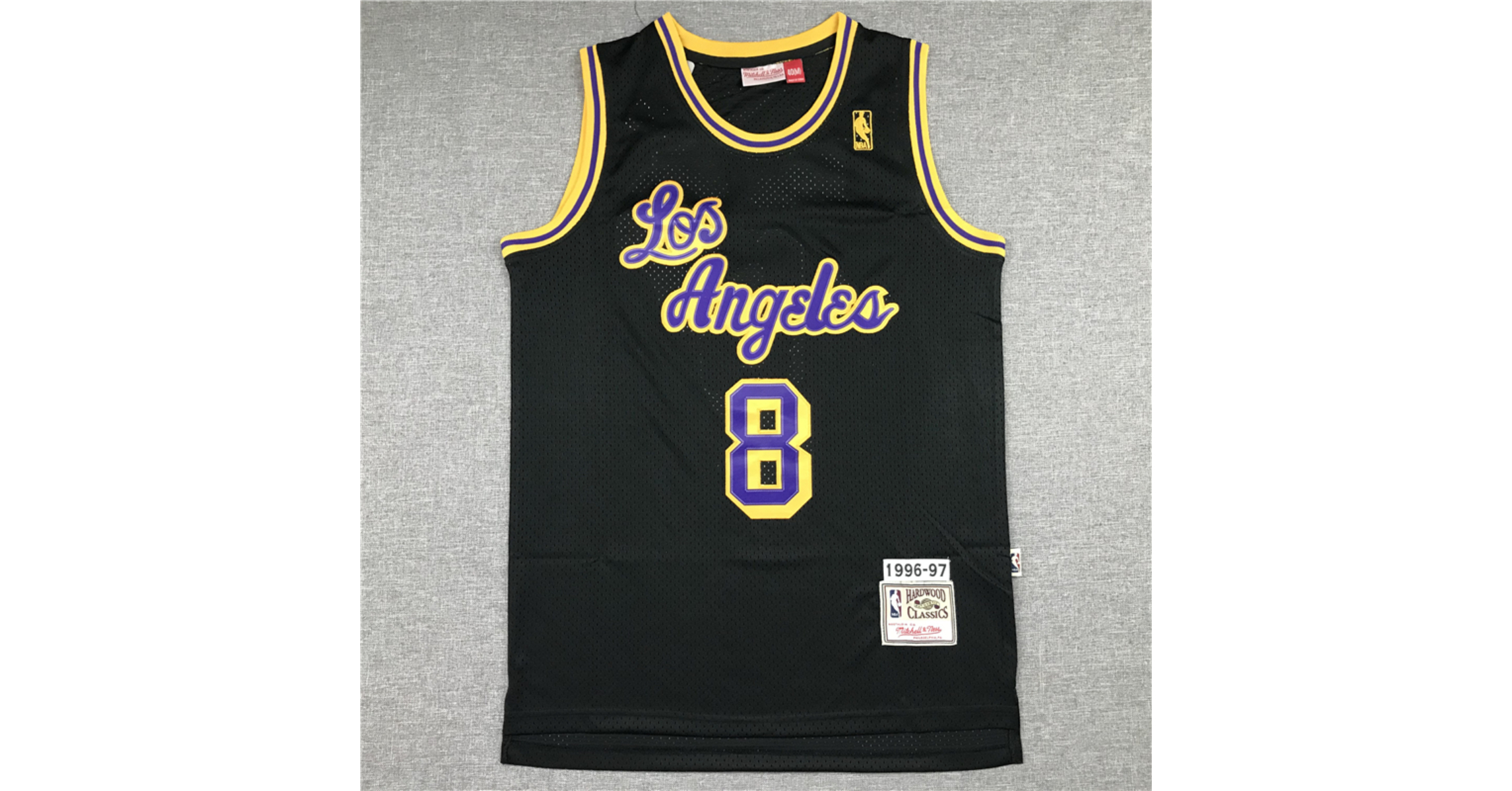 Los Angeles Lakers Kobe BRYANT 1996-97 fekete Los Angeles Lakers mez #8 ...